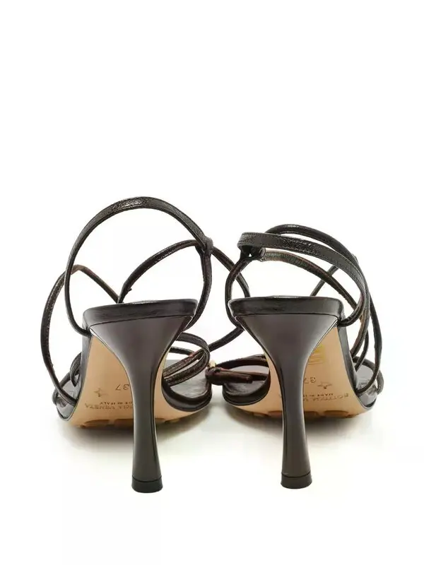 Bottega Veneta Leather Square-toe Ankle-strap Sandals - Brown