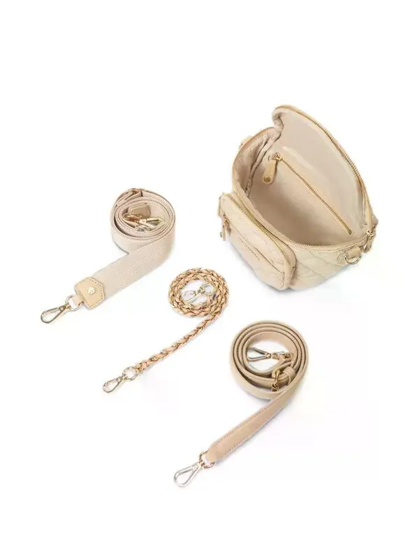Mz Wallace Micro Crosby Quilted Crossbody Bag - Neutrals