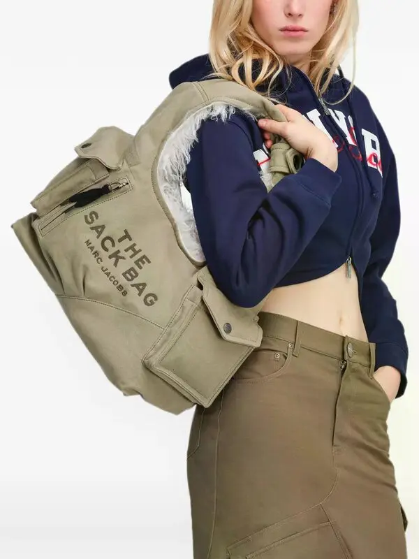 Marc Jacobs Sack Bag In Cargo Fur Canvas