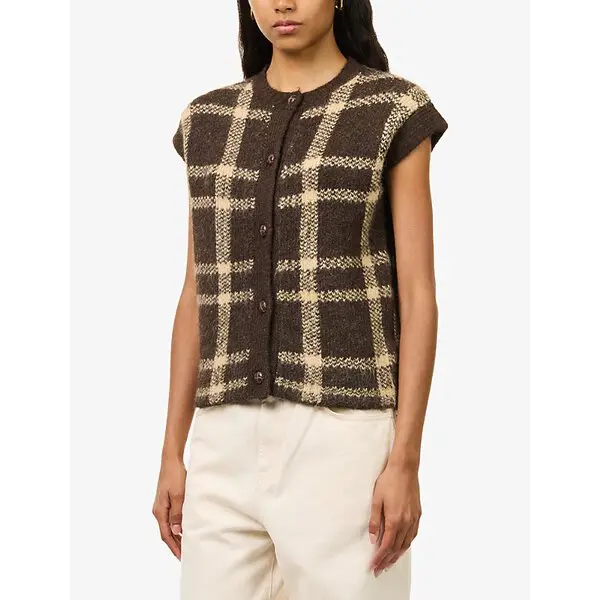 4TH & RECKLESS Ashley Checked Knitted Vest