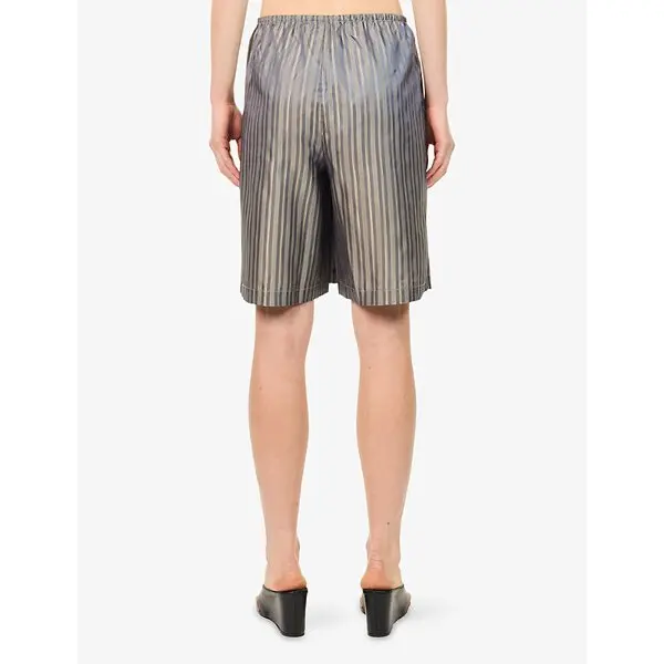 REFORMATION Sandy Striped Satin Shorts