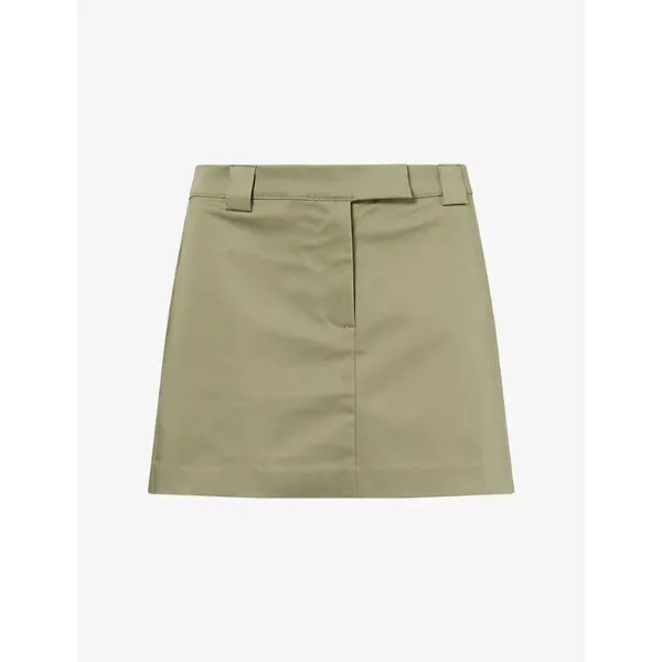 REFORMATION Romee Welt-pocket Cotton Mini Skirt
