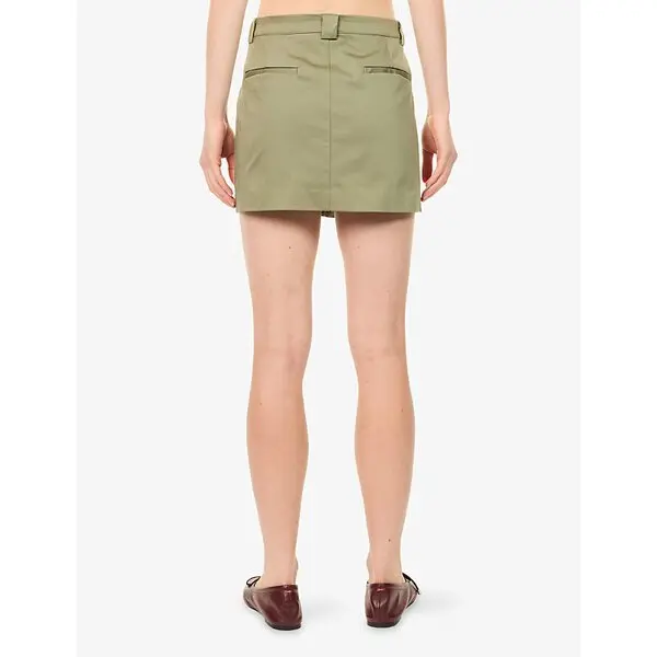 REFORMATION Romee Welt-pocket Cotton Mini Skirt