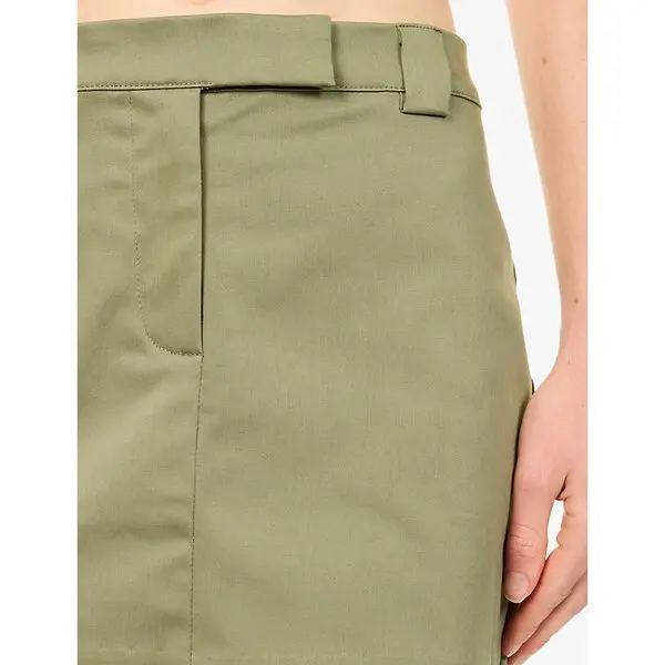 REFORMATION Romee Welt-pocket Cotton Mini Skirt