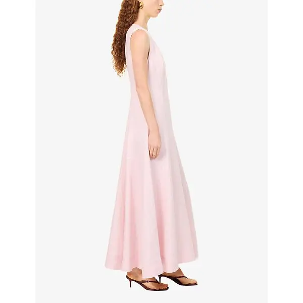 REFORMATION Cecilia Sleeveless Linen Midi Dress
