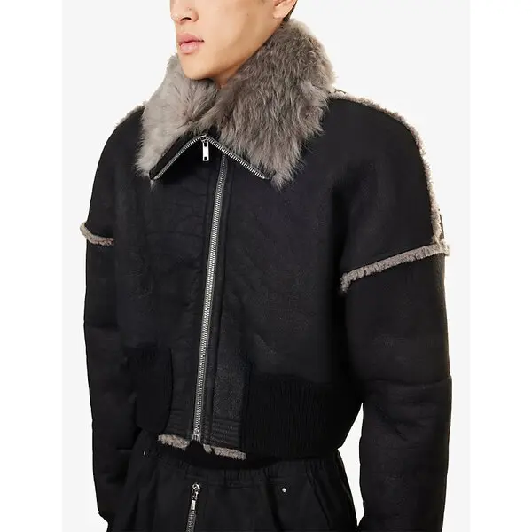 Rick Owens Flight Bomber Leather Jacket