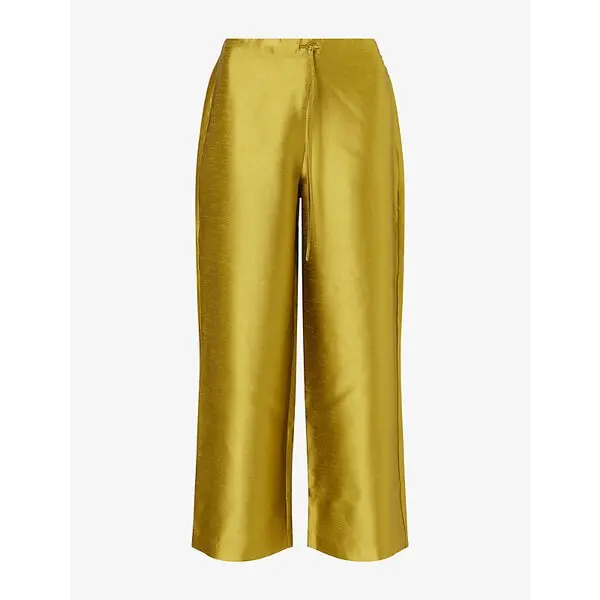 REFORMATION Olina Cropped Woven Trousers