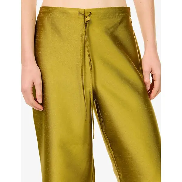REFORMATION Olina Cropped Woven Trousers