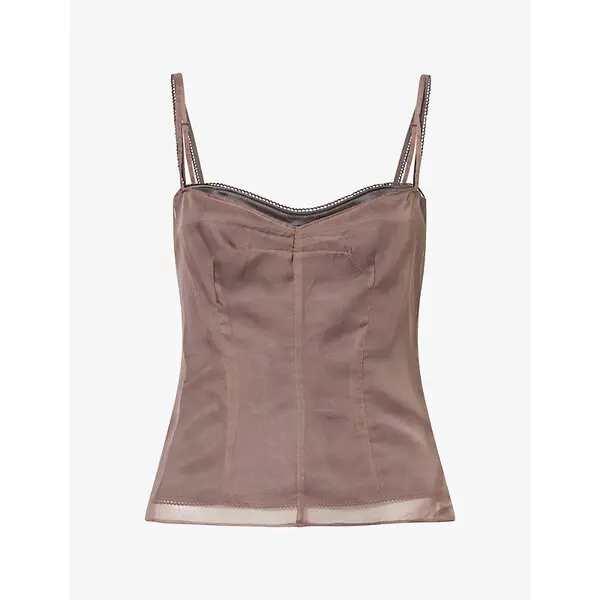 REFORMATION Fifer Overlay Woven Top