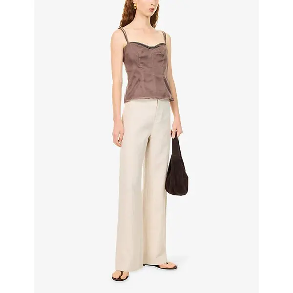 REFORMATION Fifer Overlay Woven Top