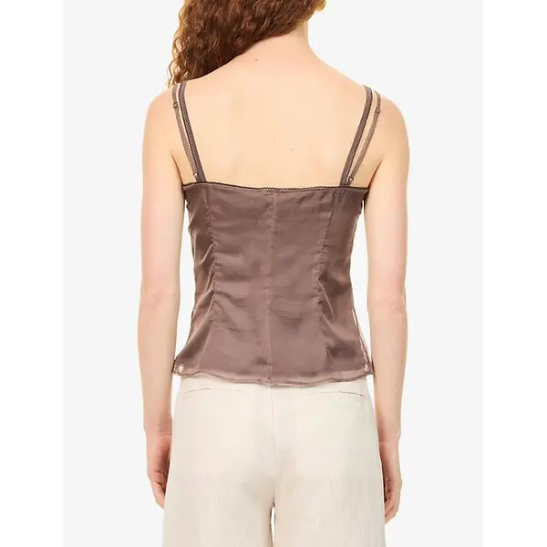 REFORMATION Fifer Overlay Woven Top