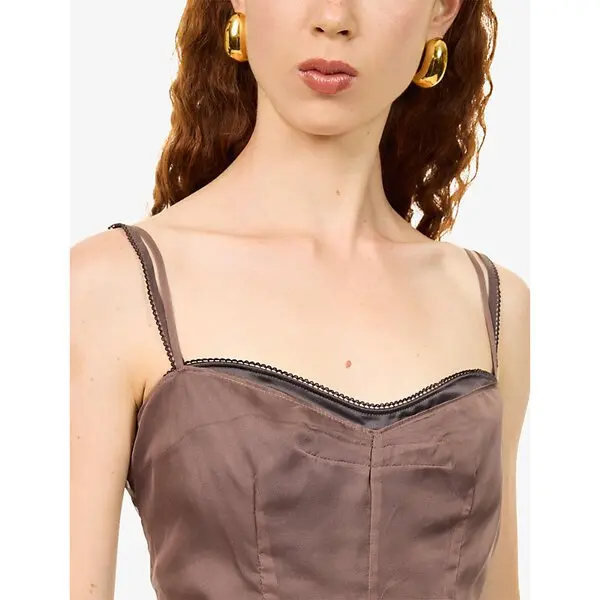REFORMATION Fifer Overlay Woven Top