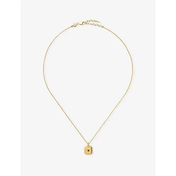 MISSOMA January Garnet Birthstone 18ct Vermeil Sterling Silver Pendant Necklace - Gold