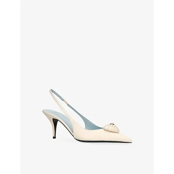 Valentino Garavani Couer Royal 100 Leather Slingback Courts
