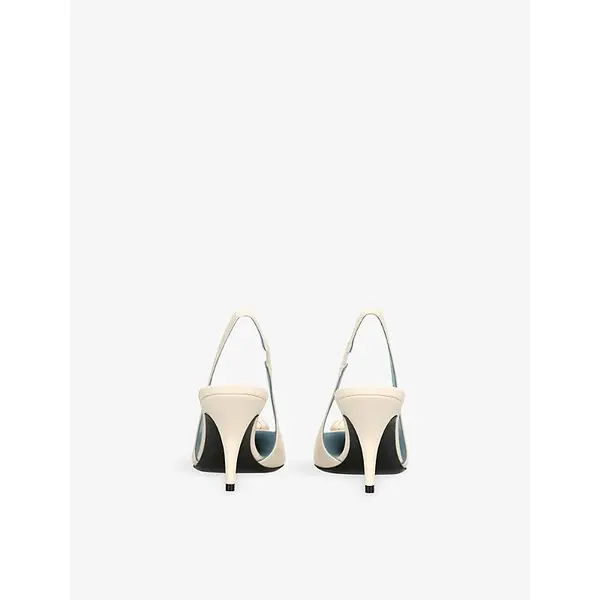 Valentino Garavani Couer Royal 100 Leather Slingback Courts