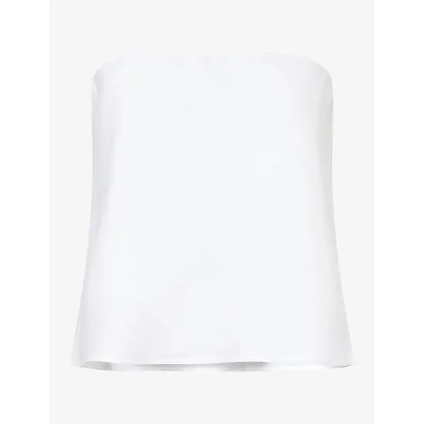 REFORMATION Spritz Bandeau Linen Top