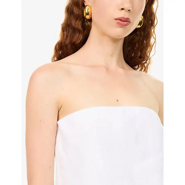 REFORMATION Spritz Bandeau Linen Top