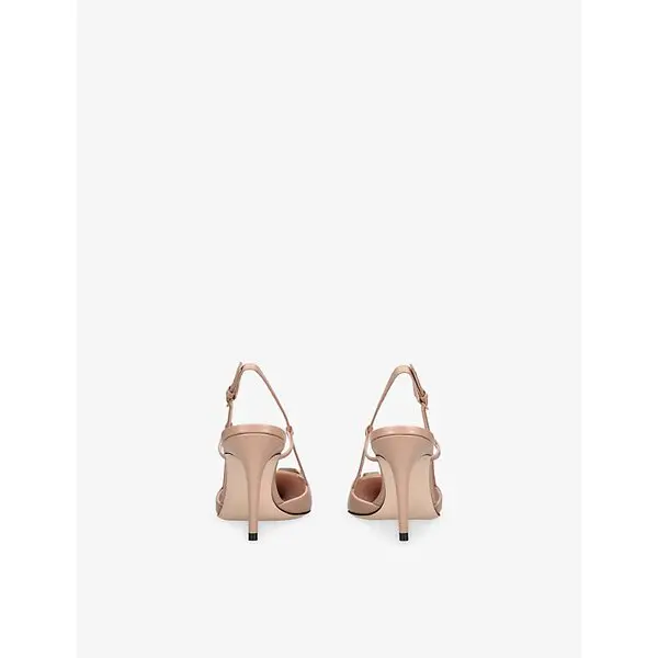 Valentino Garavani Vlogo 80 Crystal-embellished Leather Slingback Courts