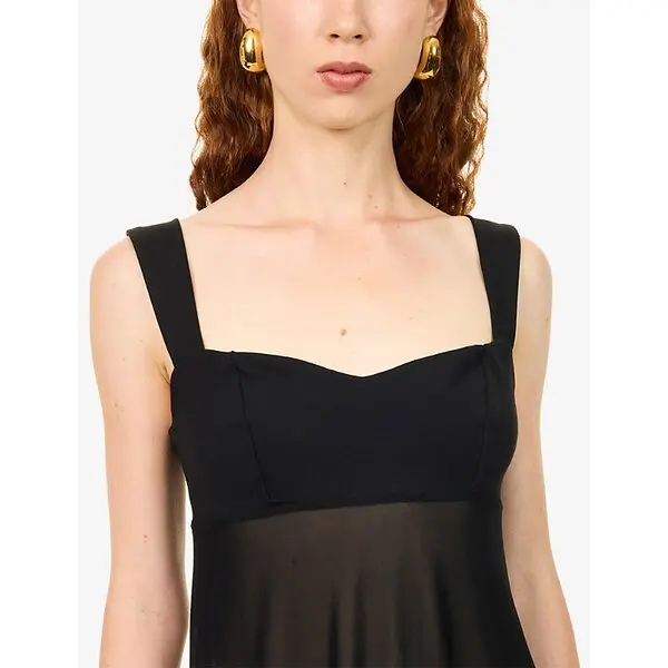 REFORMATION Nova Sweetheart Knit Top
