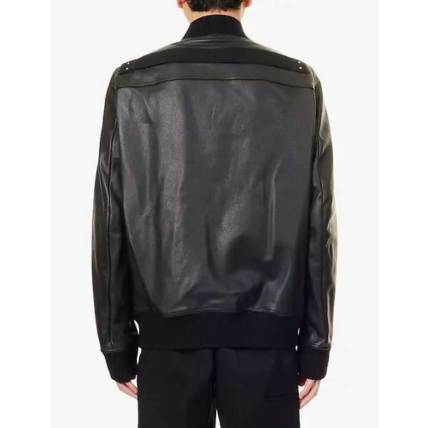 Rick Owens Zip-pocket Leather Bomber Jacket
