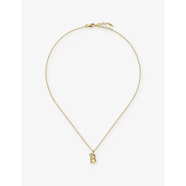 MISSOMA Initial B Curly Molten 18ct Yellow Vermeil Mini Necklace - Gold