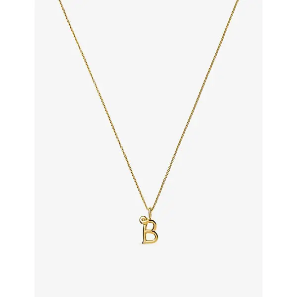 MISSOMA Initial B Curly Molten Vermeil Necklace