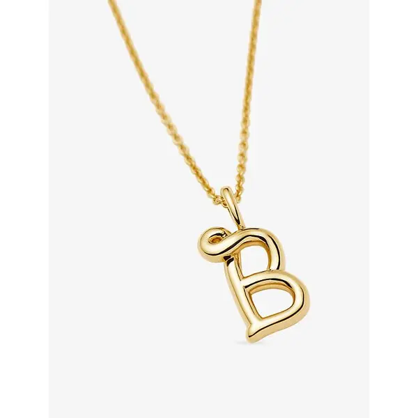 MISSOMA Initial B Curly Molten Vermeil Necklace