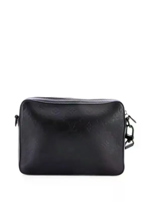 LOUIS VUITTON Duo Messenger Bag Monogram Shadow Leather Crossbody Bag