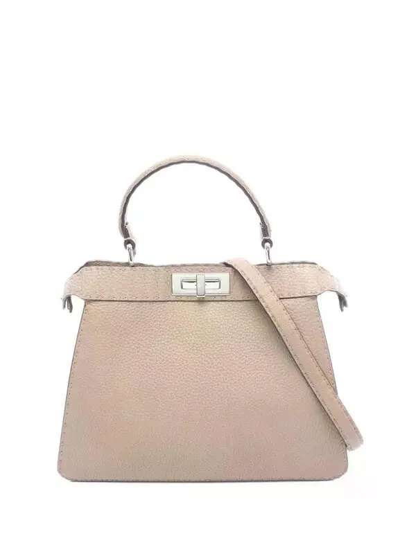 Fendi 2000-2010 Medium Leather Selleria Peekaboo Iconic Satchel