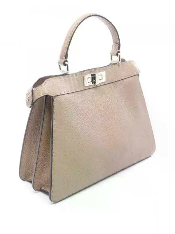 Fendi 2000-2010 Medium Leather Selleria Peekaboo Iconic Satchel