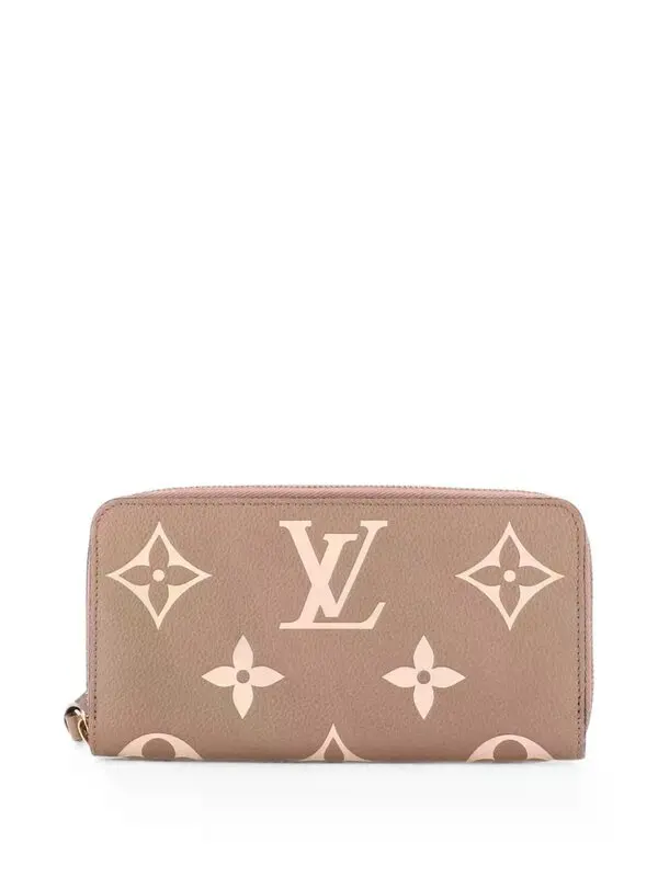LOUIS VUITTON Zippy Wallet Bicolor Monogram Empreinte Giant Small Wallets