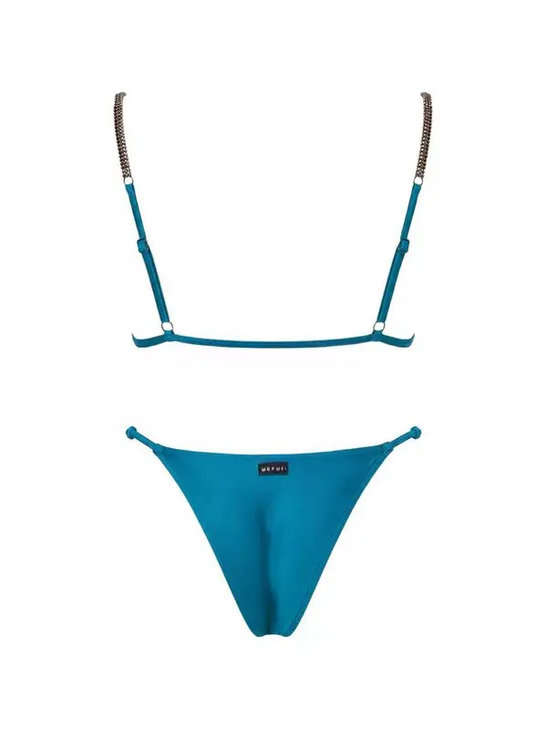 ME FUI Crystal-embellished Triangle Bikini