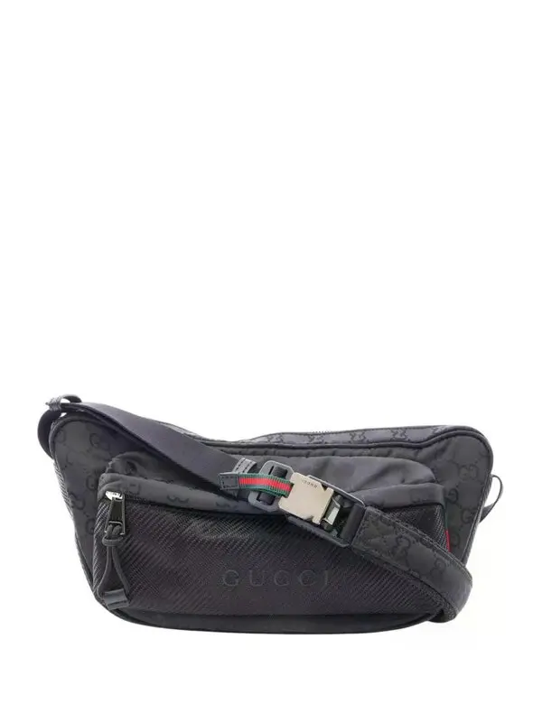 Gucci 2016-2026 Gg Nylon Web Belt Bag - Black