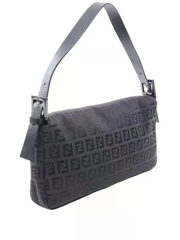 Fendi 2000-2010 Zucchino Canvas Baguette Shoulder Bag
