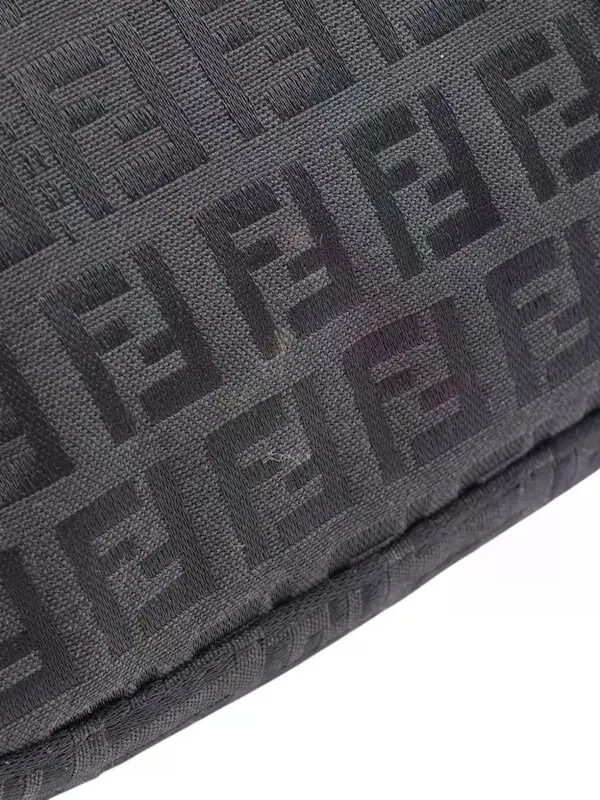 Fendi 2000-2010 Zucchino Canvas Baguette Shoulder Bag