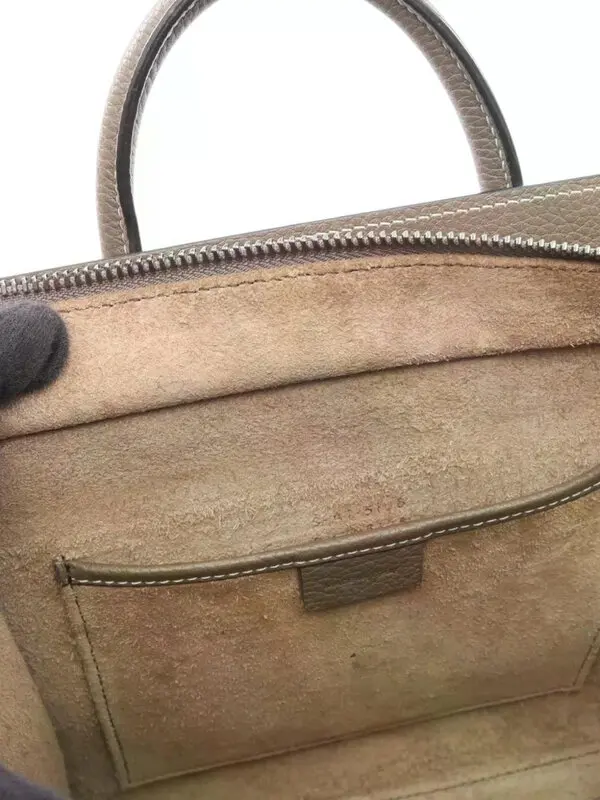 Celine Leather Luggage Tote Satchel - Brown