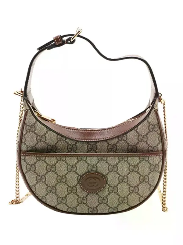 Gucci 2016-2026 Mini Gg Supreme Half Moon Bag Satchel