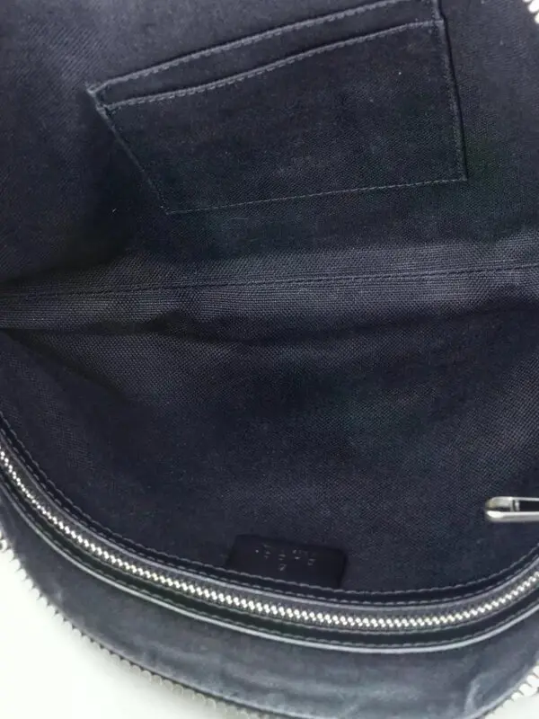 Gucci Web Zip Flat Messenger Gg Coated Canvas Medium Crossbody Bag
