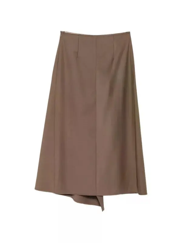 NUDE Asymmetric Wool Skirt