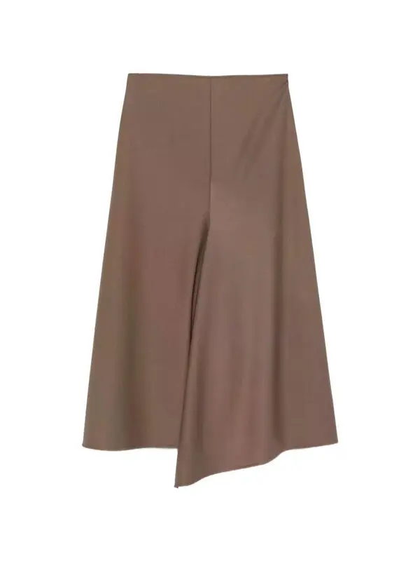 NUDE Asymmetric Wool Skirt
