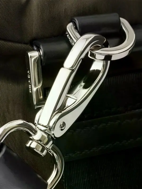 Prada Explore Re-nylon And Leather Hobo Bag - Green
