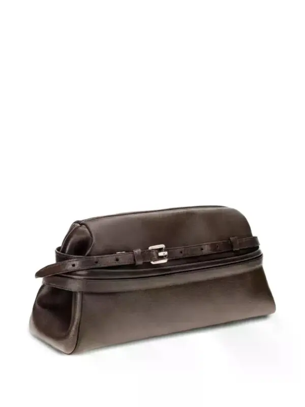 Moschino Buckle-detail Leather Cluth Bag