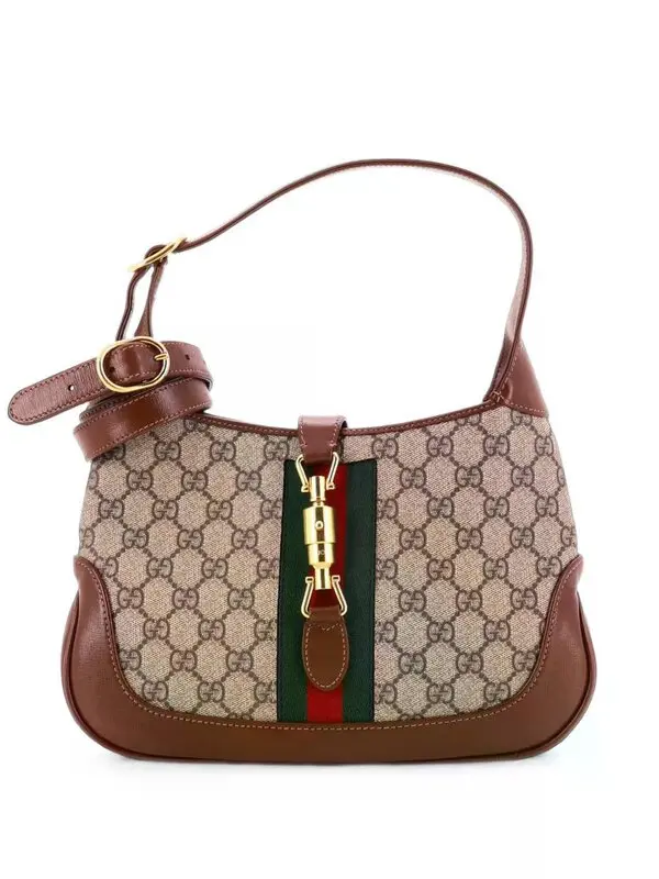 Gucci Jackie 1961 Gg Coated Canvas Small Hobo Bag