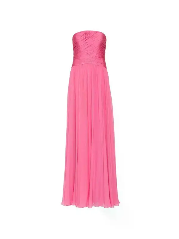 Zuhair Murad Strapless Silk-chiffon Gown - Pink