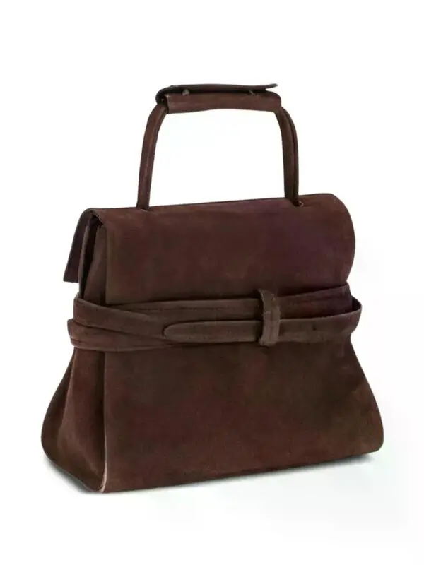 Moschino Buckle-detail Nubuck Shoulder Bag