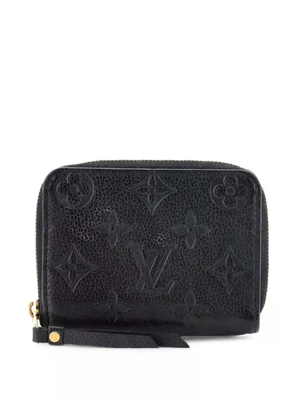 LOUIS VUITTON Zippy Coin Purse Monogram Empreinte Leather Pouch - Black