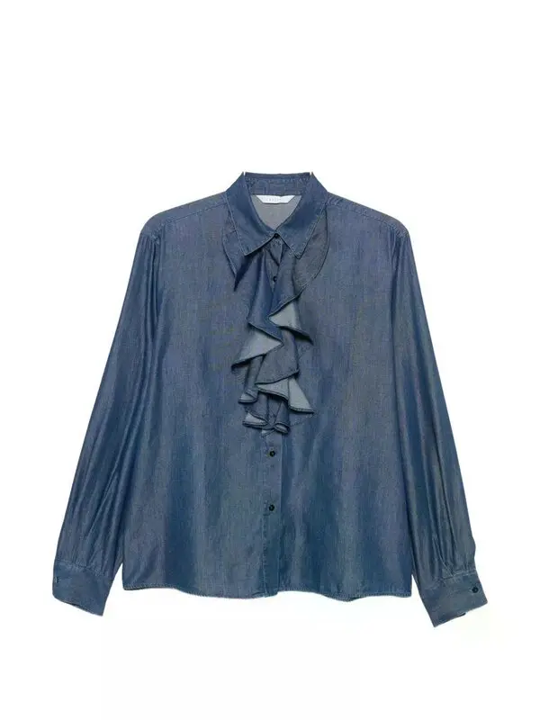 XACUS Beth Ruffled Long-sleeve Shirt