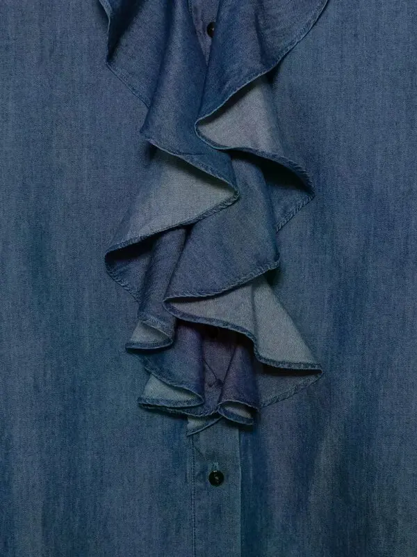 XACUS Beth Ruffled Long-sleeve Shirt