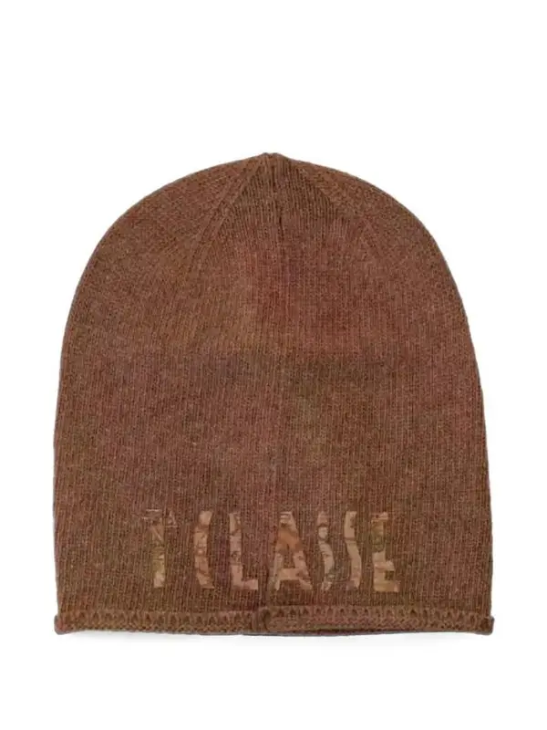 ALVIERO MARTINI 1° CLASSE Logo-print Knitted Beanie Hat