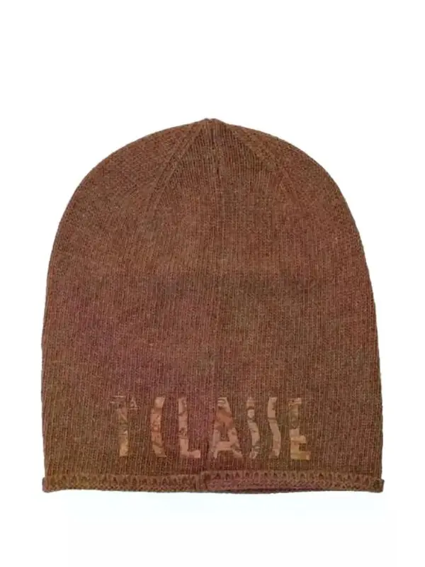 ALVIERO MARTINI 1° CLASSE Logo-print Knitted Beanie Hat - Brown